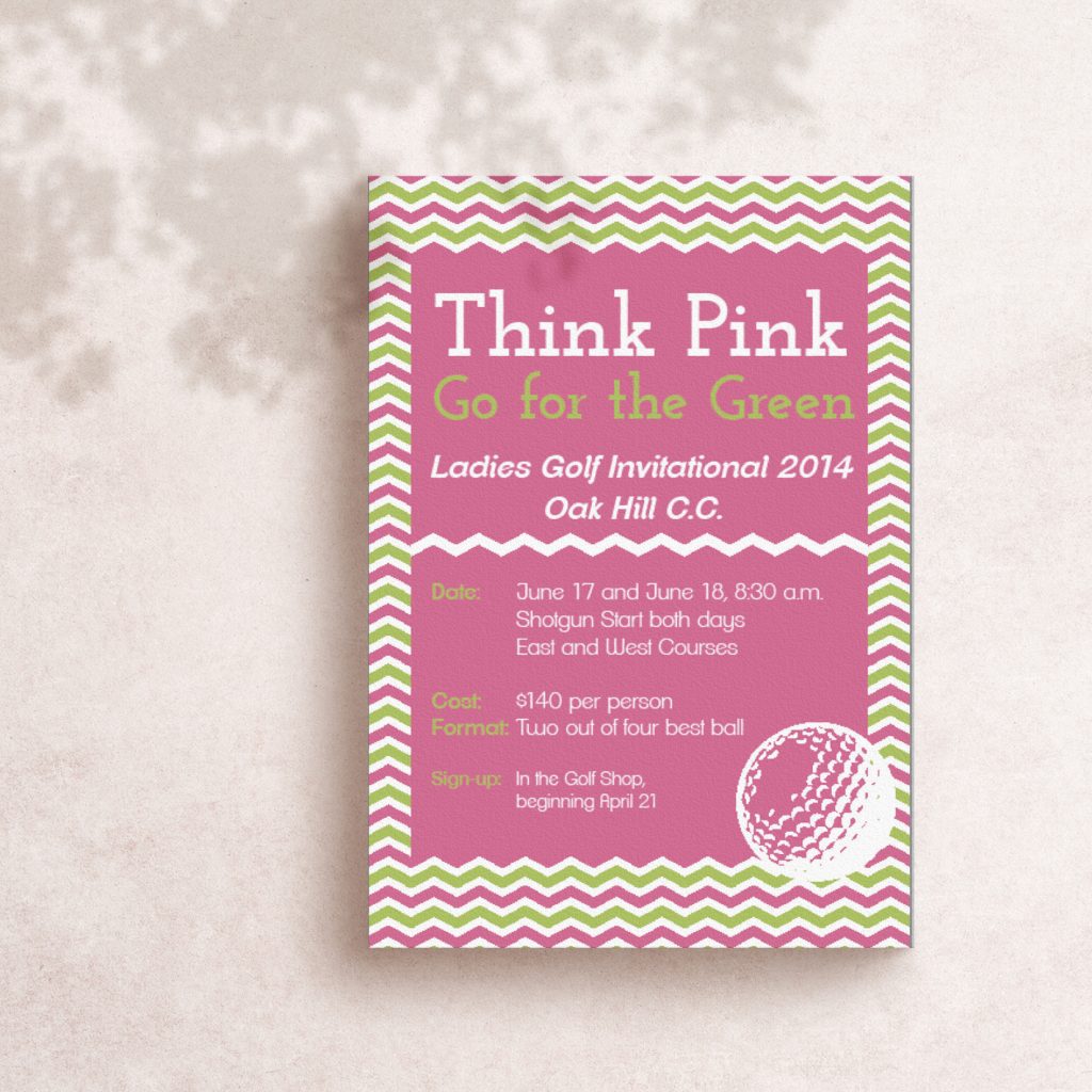 Oak Hill Ladies Golf Invitational Poster - Graphic Design - jordannerissa